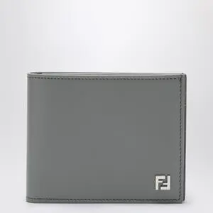 Fendi Light Grey Squared Ff Bi-fold Wallet - Gray