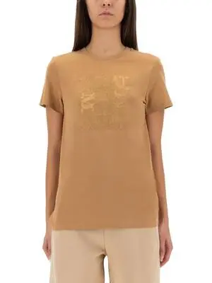 Max Mara Logo Cotton T-shirt - Cream