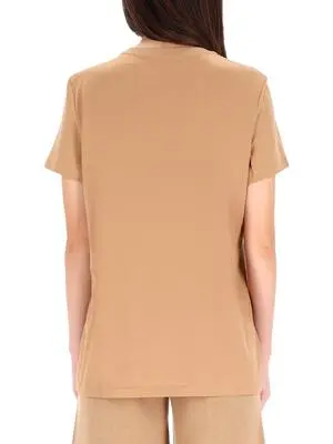 Max Mara Logo Cotton T-shirt - Cream