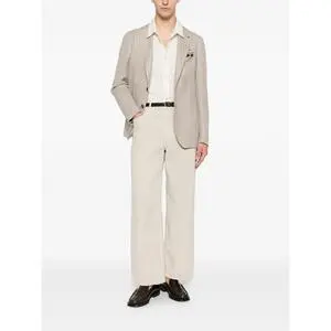 Tagliatore Houndstooth Pattern Blazer - Cream