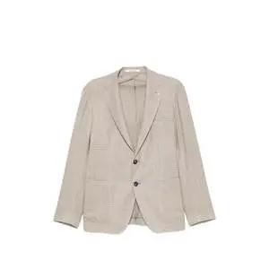 Tagliatore Houndstooth Pattern Blazer - Cream