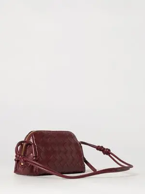 Bottega Veneta Concert Mini Crossbody Bag In Intrecciato Leather With Knots - Red
