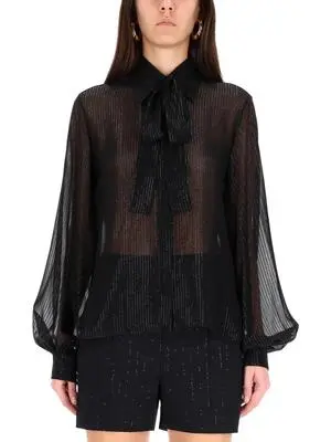 Max Mara Blouse With Bow - Black