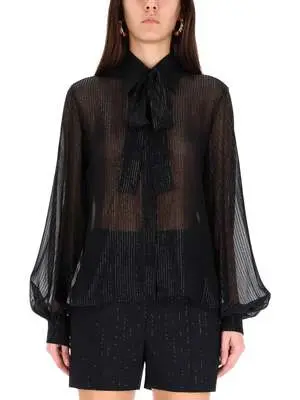 Max Mara Blouse With Bow - Black