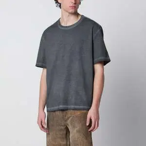 Séfr Mauro Washed-effect T-shirt In Organic Cotton - Black
