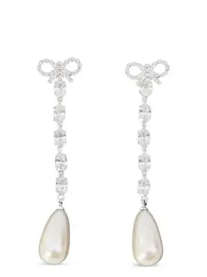SELF-PORTRAIT Bow Pearl Droplet' Earrings