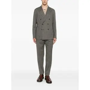Tagliatore Grey Suits Double Breasted Suits - Gray