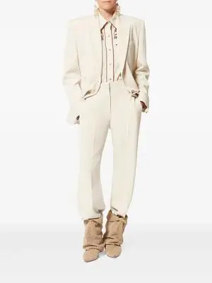 Isabel Marant Étoile Neonda Flowing Crepe Pleated Suit Pants - Multicolor