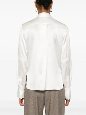 Brunello Cucinelli Satin Shirt With Monili