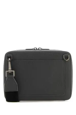 Dolce & Gabbana Dark Grey Leather Crossbody Bag - Gray