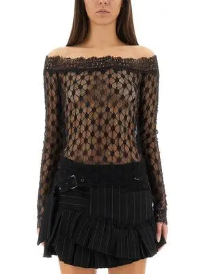 Isabel Marant Étoile Marlene Lace Top - Black