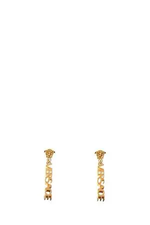 Versace Logo Drop Earrings - Multicolor