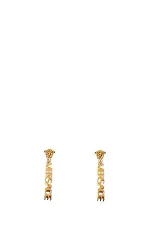 Versace Logo Drop Earrings - Multicolor