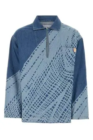 Loewe Printed Denim Polo Shirt - Multicolor