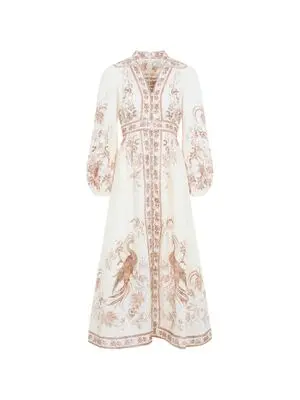 Zimmermann Indra Linen Long Dress - Multicolor
