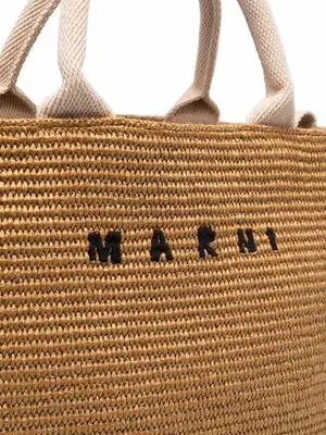 Marni Raffia-effect Small Tote Bag