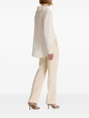 Alberta Ferretti Georgette Ruffled Shirt