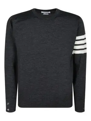 Thom Browne Wool 4-bar Pullover - Gray