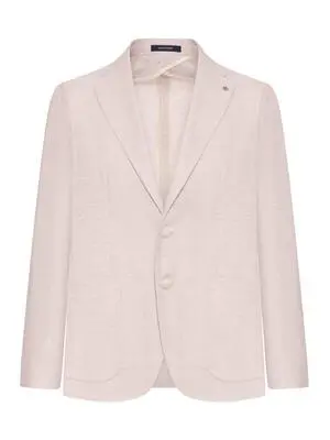 Tagliatore Montecarlo Tailored Linen Jacket - Pink