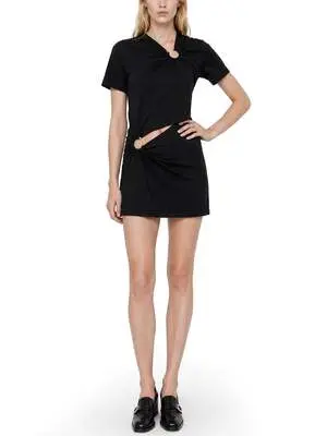 Rabanne Piercing Detail Mini Dress - Black