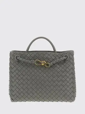 Bottega Veneta Andiamo Medium Woven Leather Bag - Gray