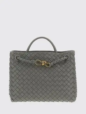 Bottega Veneta Andiamo Medium Woven Leather Bag - Gray