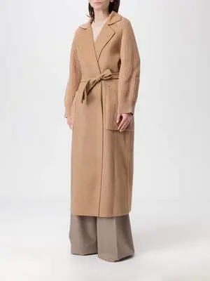 Max Mara Long Belted Overcoat - Cream
