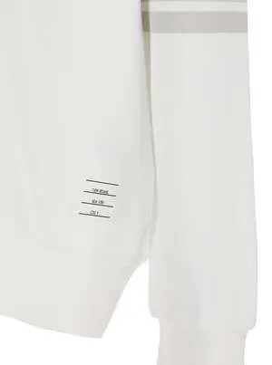 Thom Browne 4bar Logo Cotton Drawstring Hoodie - Multicolor