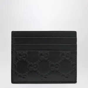 Gucci Gg Emblem Card Holder - Black