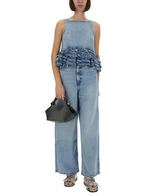 GANNI Baggy Denim Trousers - Blue