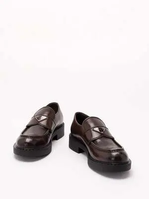 Prada Chocolate Leather Loafers