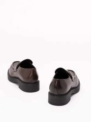 Prada Chocolate Leather Loafers