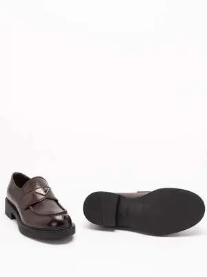 Prada Chocolate Leather Loafers
