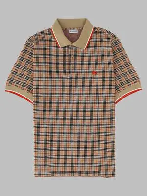 Burberry Checked Polo Shirt - Multicolor