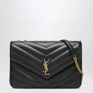 Saint Laurent Loulou Large Bag In Leather - Black