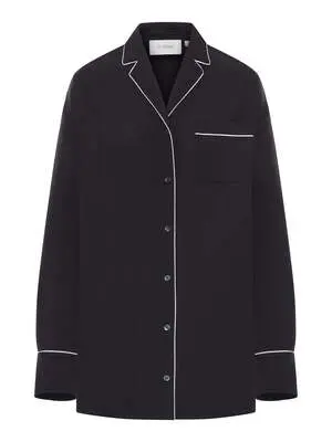Sportmax Satin Overshirt - Black
