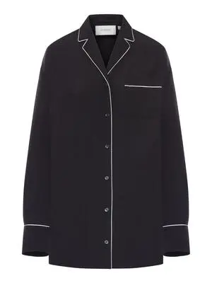 Sportmax Satin Overshirt - Black