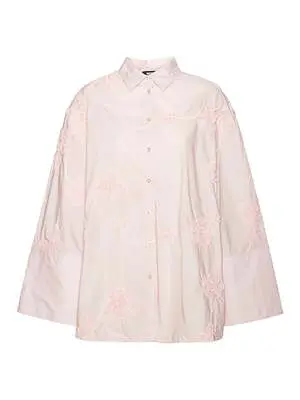 ROTATE BY BIRGER CHRISTENSEN Oversized Shirt With Floral Details - Pink