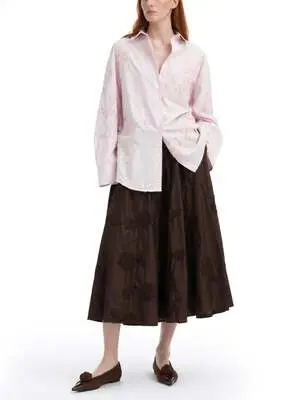 ROTATE BY BIRGER CHRISTENSEN Oversized Shirt With Floral Details - Pink