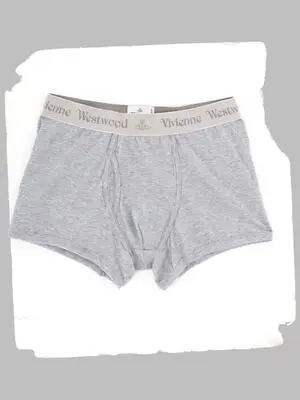 VIVIENNE WESTWOOD Set Da Due Boxer In Cotone - Gray