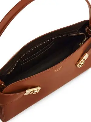 FERRAGAMO Hug E/w Leather Shoulder Bag