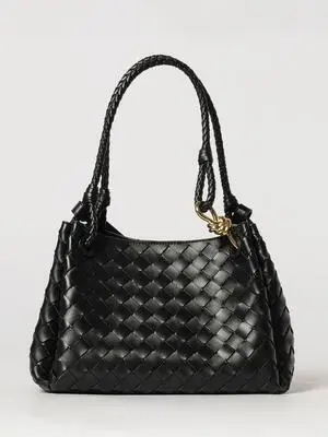 Bottega Veneta Parachute Intrecciato Lambskin Shoulder Bag - Black