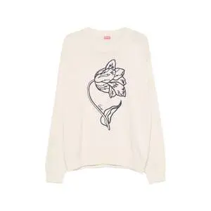 Kenzo Neutrals Sweaters & Knitwear Jumpers - Cream