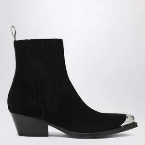 Sartore Suede Wax Ankle Boot - Black