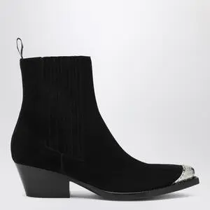 Sartore Suede Wax Ankle Boot - Black