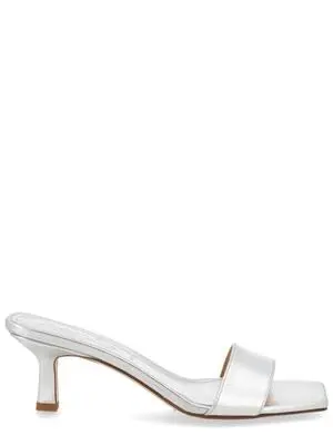 AeydĒ Gilly Leather Heels - Silver