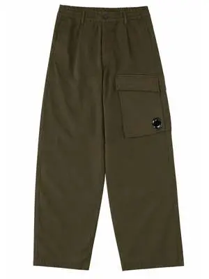C.P. COMPANY Pantalone Cargo Con Patch Logo - Green