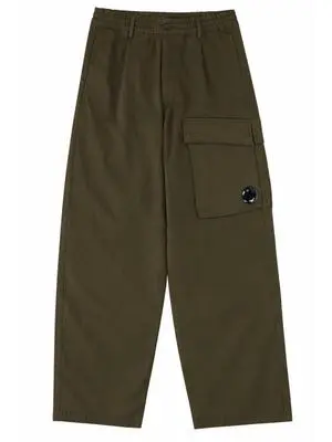 C.P. COMPANY Pantalone Cargo Con Patch Logo - Green