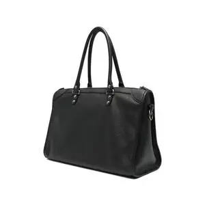 Balenciaga Grained Leather Tote Bag With Silver-tone Hardware - Black