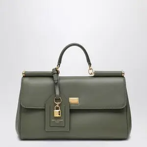 Dolce & Gabbana My Sicily Handbag In Military Leather - Green